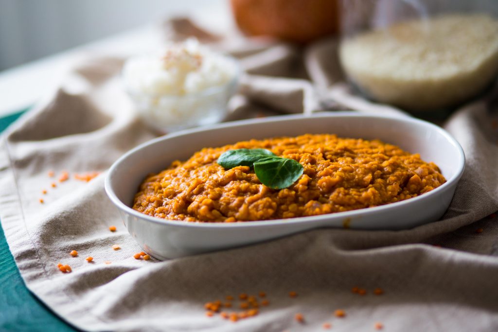 Rote Linsen-Dal mit Curry : einfach - vegan - lecker