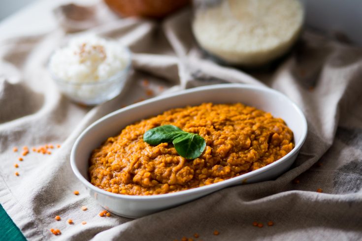 Rote Linsen-Dal mit Curry : einfach - vegan - lecker